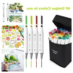 Tanmit Marker Pens Dual Tips Permanent Art Markers